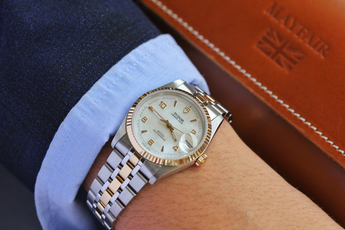 Tudor Prince Date 74033 with rare Mother of Pearl dial watch – Mayfair ...