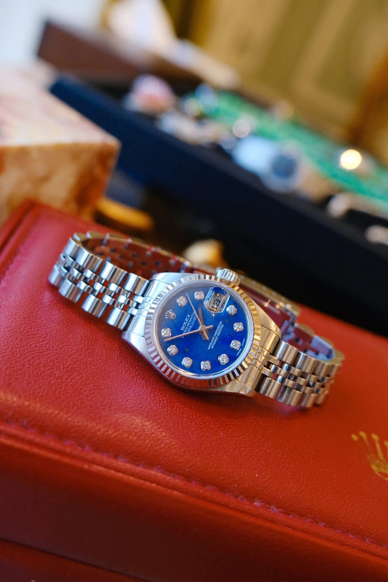 Rolex Datejust Sodalite & Diamond Dial 26mm watch made in 1990s ...